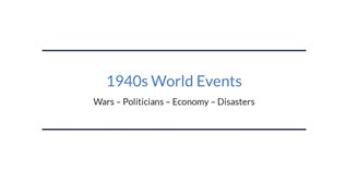 1940s World Events at emaze Presentation