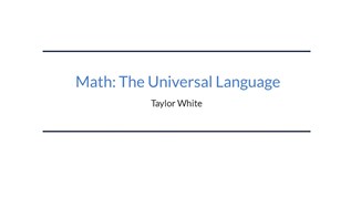 Math: The Universal Language at emaze Presentation