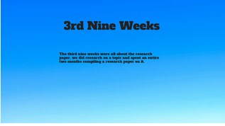 3rd Nine Weeks at emaze Presentation