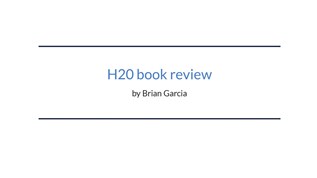H20 book review at emaze Presentation