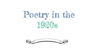 Poetry in the 1920s at emaze Presentation