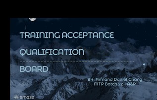 TRAINING ACCEPTANCE QUALIFICATIONBOARD at emaze Presentation
