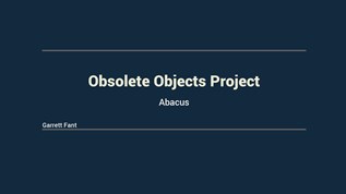 Obsolete Objects Project at emaze Presentation