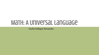 Math: A Universal Language at emaze Presentation