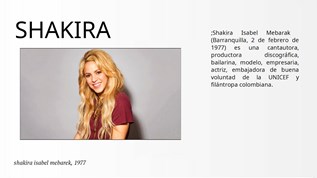 shakira at emaze Presentation