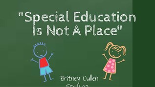 "Special Education Is Not A Place" at emaze Presentation