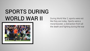 SPorts during World War II at emaze Presentation