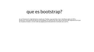 que es bootstrap? at emaze Presentation