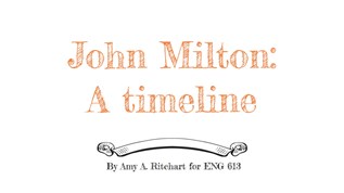 John Milton:A timeline at emaze Presentation