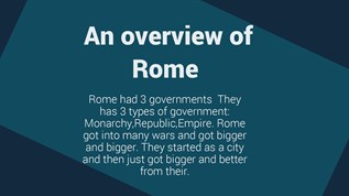 An overview of Rome at emaze Presentation