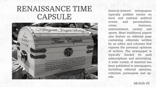 Renaissance Time Capsule at emaze Presentation