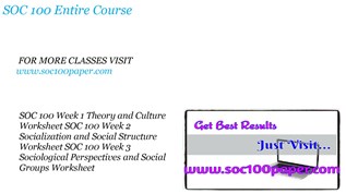 SOC 100 PAPER Principal Education soc100paper.com at emaze Presentation