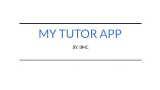 My Tutor at emaze Presentation