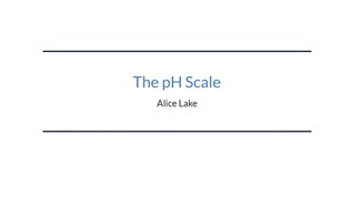 The pH Scale at emaze Presentation