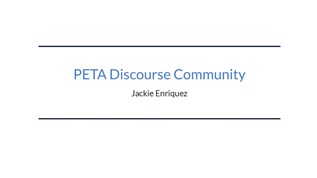 PETA Discourse Community at emaze Presentation