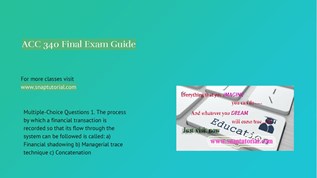 ACC 340 Become Exceptional Snaptutorial.com at emaze Presentation