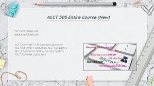 ACCT 505 Perfect Education Snaptutorial.com at emaze Presentation