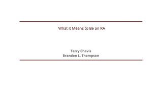 What it Means to Be an RA at emaze Presentation