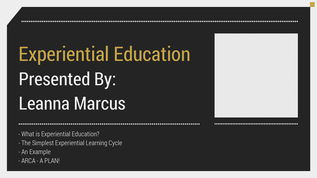 Experiential Education at emaze Presentation