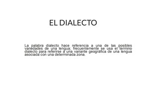 EL DIALECTO at emaze Presentation