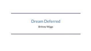 Dream Deferred at emaze Presentation