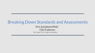 Breaking Down Standards and Assessments at emaze Presentation