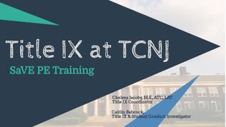 Title IX SaVE PE Training at emaze Presentation
