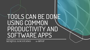 TOOLS CAN BE DONE USING COMMON PRODUCTIVITY AND SOFTWARE at emaze Presentation