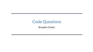 Code Questions at emaze Presentation