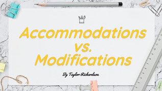 Accommodations vs. Modifications at emaze Presentation