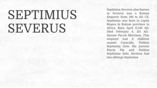 Septimius Serverus at emaze Presentation