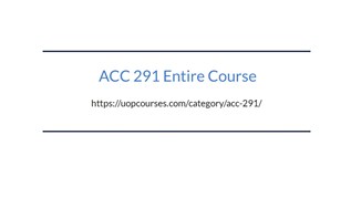 ACC 291 Entire Course at emaze Presentation