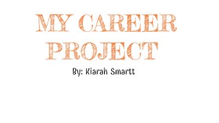 MY CAREER PROJECT Template at emaze Presentation