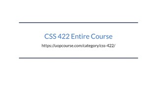 CSS 422 Entire Course at emaze Presentation