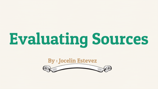 Evaluating sources at emaze Presentation