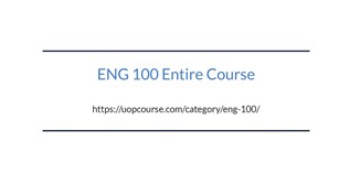 ENG 100 Entire Course at emaze Presentation
