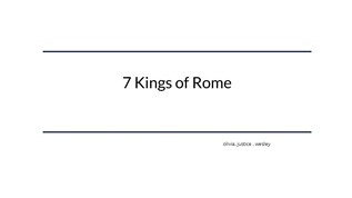 7 Kings of Rome at emaze Presentation