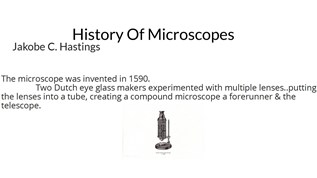 History of microscopes at emaze Presentation
