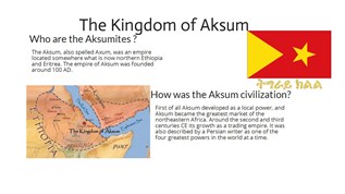 The Kingdom of Aksum at emaze Presentation