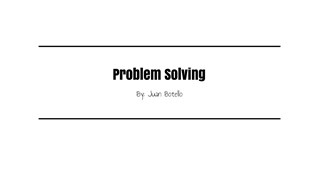 Problem Solving at emaze Presentation