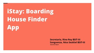 iStay: Boarding House Finder App at emaze Presentation