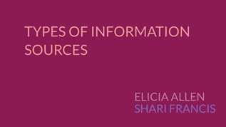TYPES OF INFORMATION SOURCES at emaze Presentation