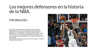 Los mejores defensores en la historia de la NBA. at emaze Presentation
