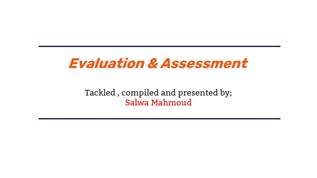 Evaluation & Assessment at emaze Presentation