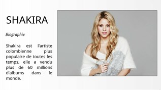 Shakira at emaze Presentation