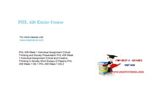 PHL 458 knowledge is divine--snaptutorial.com at emaze Presentation