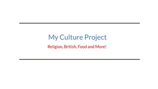 My Culture Project at emaze Presentation