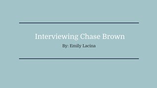 Interviewing Chase Brown at emaze Presentation