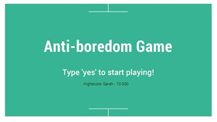 Anti-boredom Game at emaze Presentation