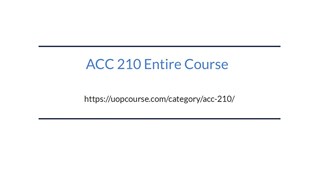 ACC 210 Entire Course at emaze Presentation